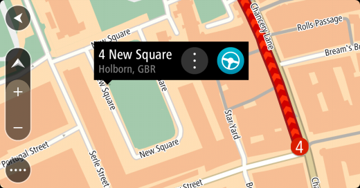 Plánovanie trasy pomocou mapy